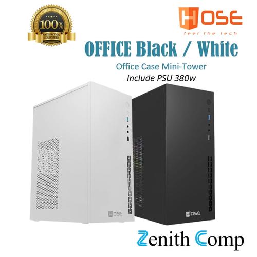 Jual Casing HOSE OFFICE Black/White Mid Tower mATX + PSU 380w - Black ...