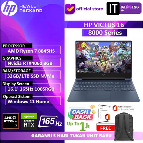 Promo HP Victus 16 Ryzen 7 8845HS RTX4060 8GB 32GB 1TB SSD 6.1'Full HD ...