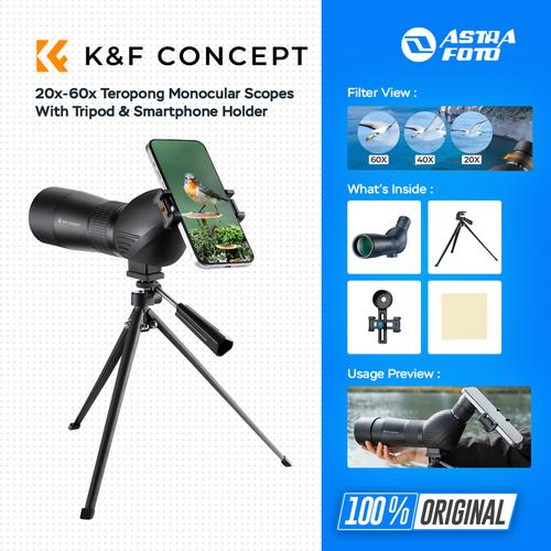 Promo KNF Concept 20x-60x Teropong Monocular Scopes With Tripod ...