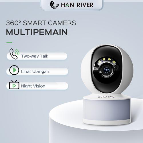 Promo HAN RIVER CCTV Camera Pintar Full HD 360° Rotasi Pengawasan Jarak ...