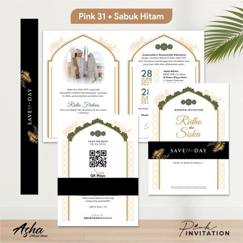 Jual UNDANGAN PERNIKAHAN AESTHETIC COLOUR - UNDANGAN NIKAH PINK SABUK ...