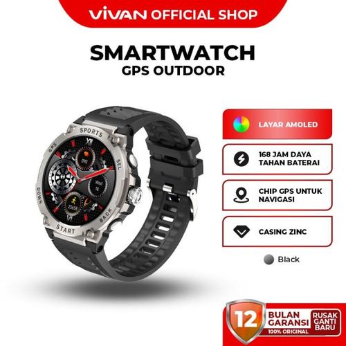 Jual VIVAN VWX1 Titanium Smartwatch AMOLED 1.43" Display GPS Smart ...