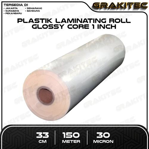 Jual PLASTIK LAMINATING ROLL 33CM X 150M X 21/30MIC DOFF / GLOSSY ...