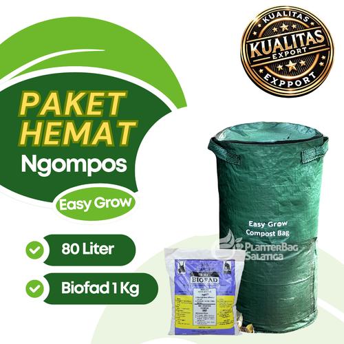 Jual Paket Compost Bag 80 L& Biofad 1KG Komposter Tas Kantong Sampah ...