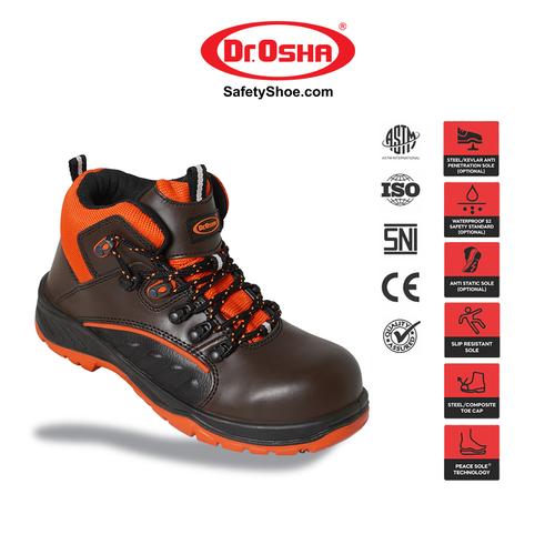 Promo Dr OSHA Pristine 9272 S1 Composite Safety Shoe Ankle Boot - Brown ...