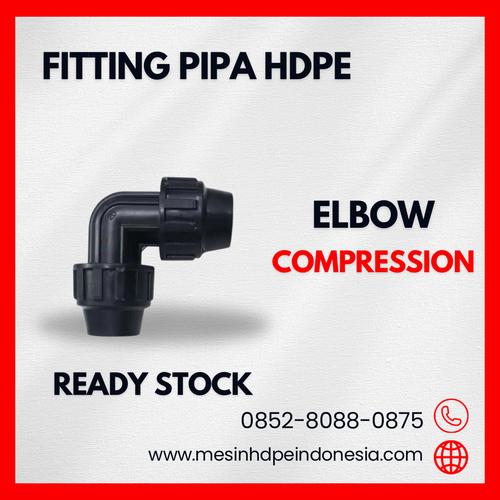 Jual Elbow Pipa Hdpe Ukuran 1/2 Inch 20 mm | Elbow Compression Fitting ...