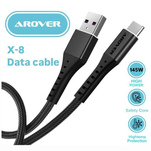 Jual Kabel Data 66W Micro / Type-C Kabel Data Arover X-8 Nylon Metl ...