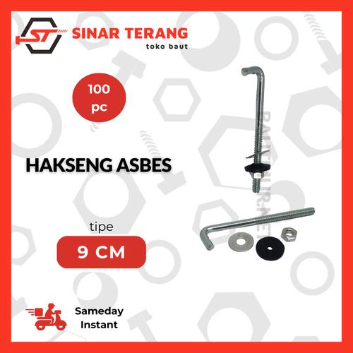 Jual (100pcs) Hakseng Asbes 9cm - Skrup Cantolan - Besi Tekuk Kumplit - Asb - Kota Bandung ...