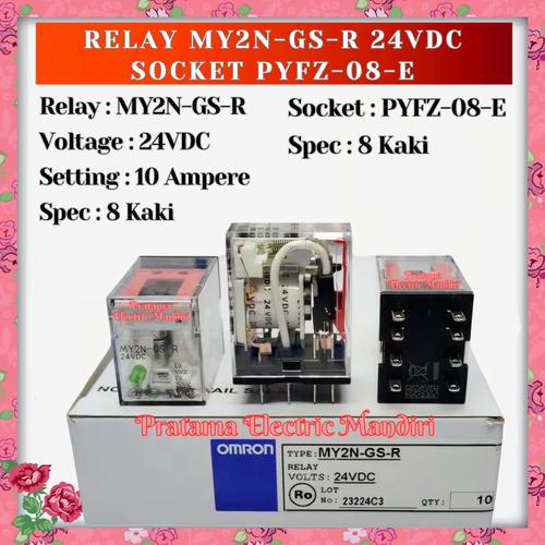 Jual OMRON RELAY MY2N -》 MY2N-GS -》 MY2N-GS-R 24VDC 24V | SOCKET PYFZ-08A-E - SOCKET SAJA ...