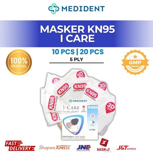 Jual Masker kn95 i Care / Masker KN 95 I-Care / Masker KN95 5ply isi 10 ...