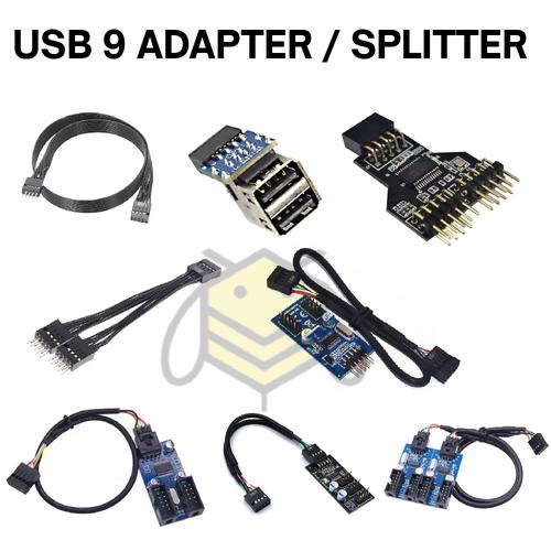 Jual USB 2.0 9 PIN SPLITTER ADAPTER CONVERTER EXTENSION 2 3 4 WAY KABEL ...