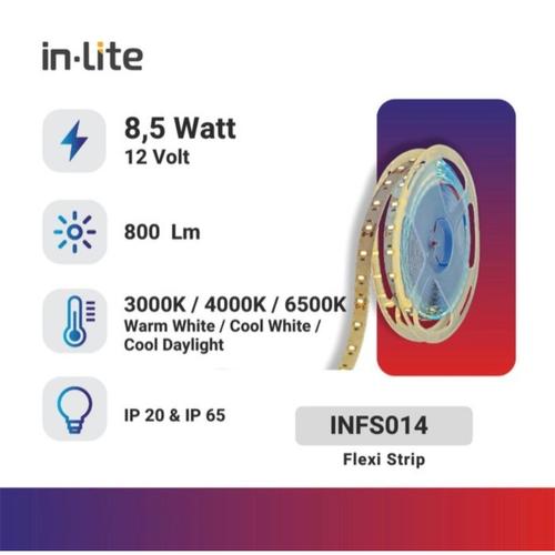 Promo INLITE - LAMPU LED STRIP DC 12V INFS014 / LED STRIP / STRIP LIGHT ...