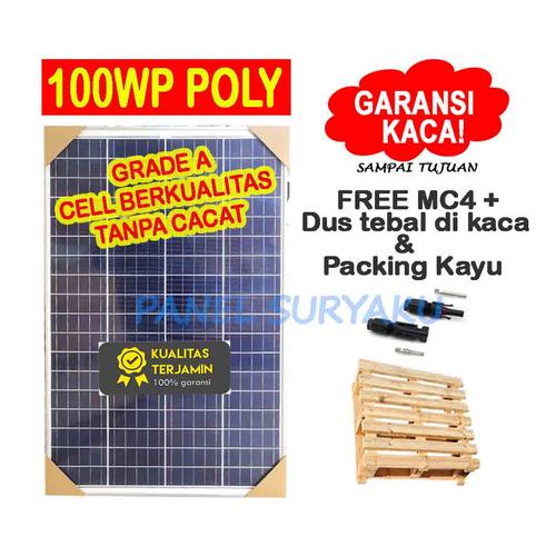 Jual Solar Panel Surya 100wp Poly Solar Cell 100wp Poly - Khusus GOSEND ...