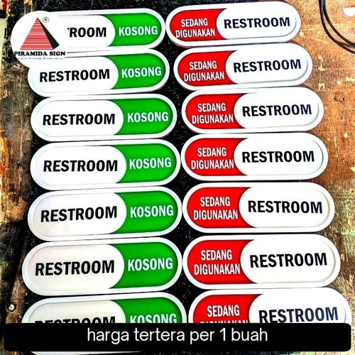Jual per 1 buah toilet Restroom Kamar Mandi WC Sign Sliding - sesuai ...
