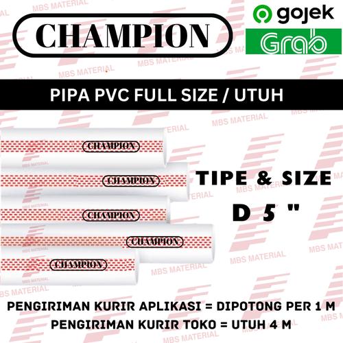 Jual Pipa PVC / Peralon / Paralon Merek Lokal Champion D - Size 5" inch - Kab. Tangerang - Toko ...