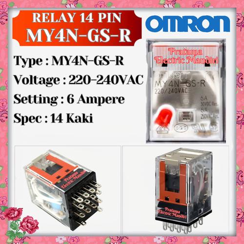 Jual OMRON Relay MY4N-GS MY4N 220VAC 240VAC 220V 240V AC220 AC240 ORIGINAL - RELAY + SOCKET ...