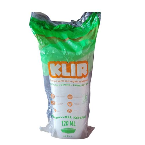 Jual Thinwall KLIR Square/kotak 120ml-25 set - Kota Tangerang Selatan ...