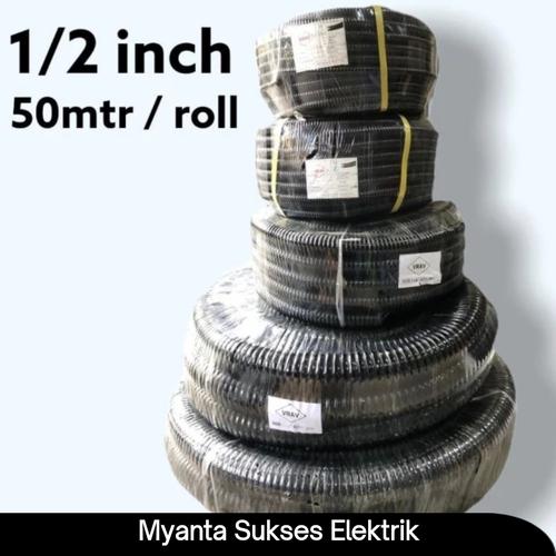Jual Kabel Flexible Metal Conduit 1/2" VRAV Roll 50 Meter Fleksibel Anaconda 1/2 inch Flexibel ...