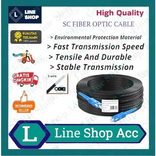 Jual Kabel Fiber Optik 300 Meter Ftth Drop Cable Sc Sc Precon Fiber ...