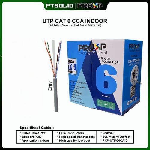 Jual Proxp Kabel LAN UTP cat 6 305meter 23awg HDPE New Material - GREY - Jakarta Barat ...