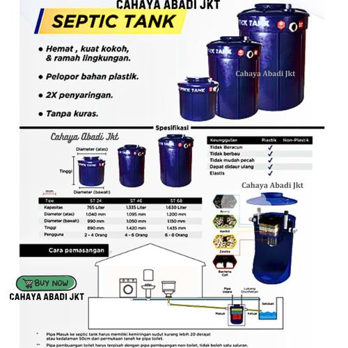 Jual SEPTIC TANK PROFIL TANK ST24 (2-4ORG) 1000 liter - Jakarta Pusat ...