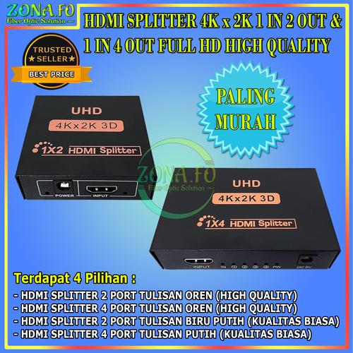 Promo HDMI Splitter 1 In 4 Out 4 Port Hub Split Repeater Amplifier 4K ...