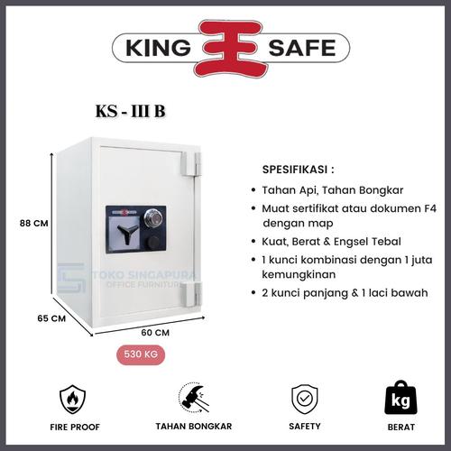 Jual Brankas King Safe KS-3B Manual ; Brankas tahan api, tahan bongkar ...