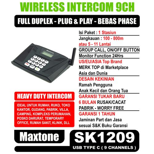 Jual Full duplex intercom wireless 2 way wireless intercom interkom 2 arah bicara tanpa kabel ...