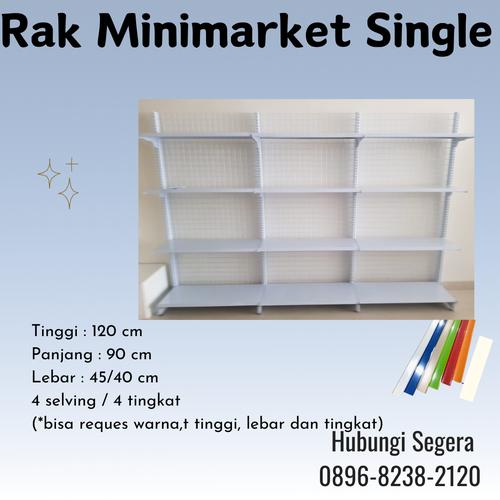 Jual Rak Besi/Rak supermarket single/ rak toko single starter 45/40 - 2 ...