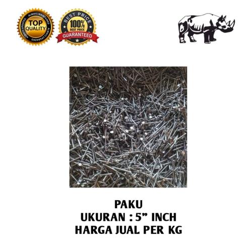 Jual PER KG PAKU BESI KAYU BADAK 5 INCH 5 inch PAKU KAYU CAP BADAK 5 ...