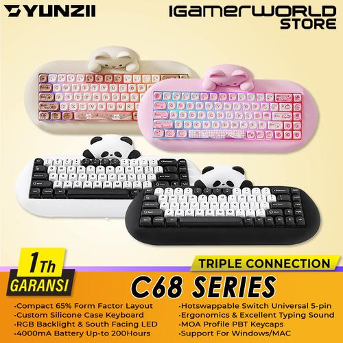 Jual Yunzii C68 / C 68 HiFi 65% Wireless Tri Mode Connection Mechanical ...