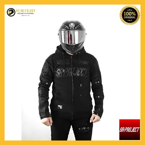 Jual SR Project Build To The Ride Black Hoodie Zipper Motorsport Jaket ...