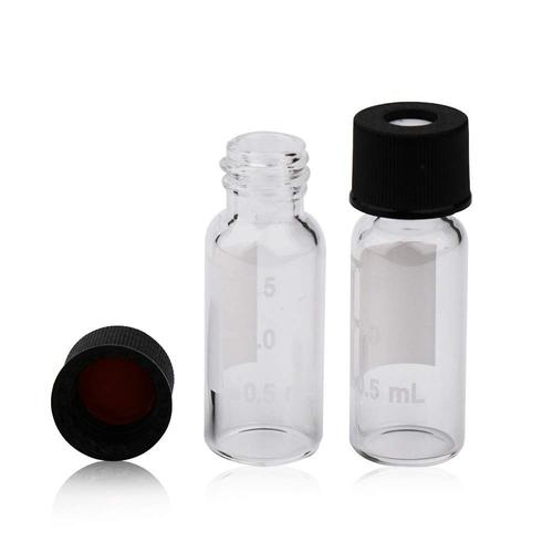 Jual Autosampler VIAL Screw Clear 1.5mL HPLC/GC for 8mm Vial + Tutup ...