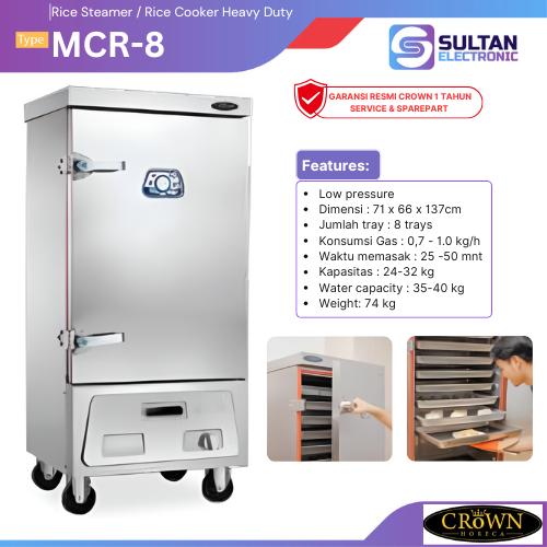 Jual CROWN Rice Cooker Heavy Duty MCR-8 / MCR 8 / MCR8 Rice Steamer ...