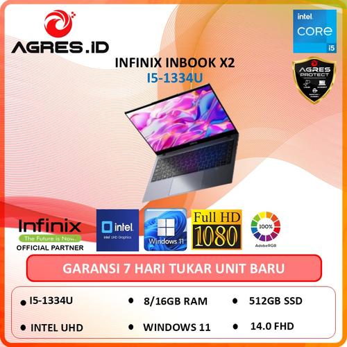 Promo Laptop INFINIX INBOOK X2 I5 1334U 8/16GB 512GB W11 14" FHD ...