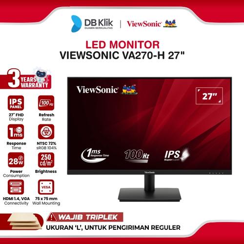 Promo LED Monitor Viewsonic VA270-H 27" IPS FHD 100Hz 1ms HDMI VGA ...