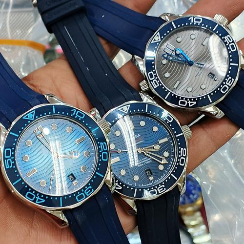 Jual Omegaseamaster Blue Rubber, Original Jam Tangan Pria Automatic ...