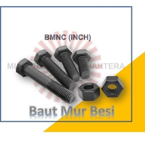 Jual (100pcs) BMNC 1/2” x 3" Baut Mur 1/2 x 3 Hex Bolt Nut Baut Mur ...