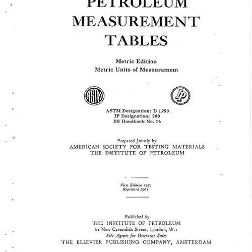 Jual ASTM D1250 VOLUME IX TABLE 54C - Kab. Bogor - HD INSTRUMENINDO ...