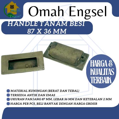 Jual Handle tanam besi 87x36 mm PT.KS Handle Sliding Kuningan Gagang ...