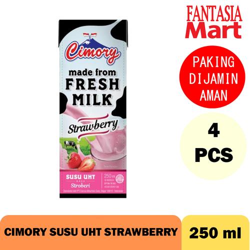 Jual CIMORY SUSU UHT 250 ML STRAWBERRY PACK ISI 4 PCS FUN CORNER DENGAN ...