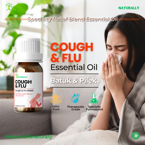 Promo COUGH AND FLU Essential Oil NATURALLY Relief Blend Minyak Atsiri untuk Meredakan Batuk dan ...