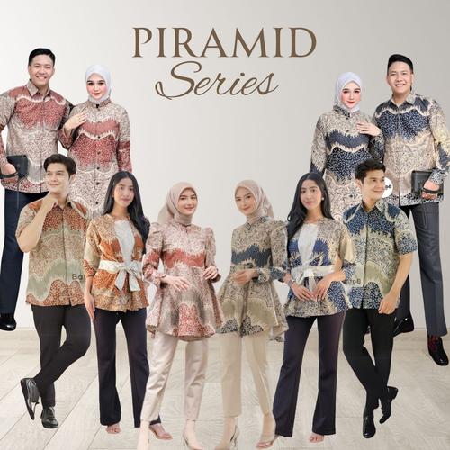 Jual Piramid Series Blouse Hem Tunik Kemeja Batik Couple Seragam Modern Atasan Baju Kerja Kantor ...