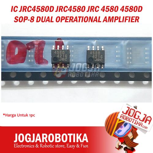 Jual IC JRC4580D JRC4580 JRC 4580 4580D SOP-8 Dual Operational ...