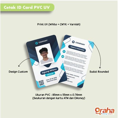 Jual Cetak ID Card PVC | Print UV Full Color | CMYK - 1 SISI - Kota ...