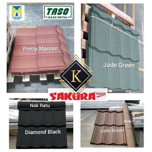 Jual ATAP GENTENG METAL PASIR SAKURA STONE 2x4 SAKURA ROOF WARNA MERAH ...