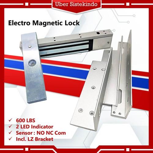 Jual Magnetic Lock 600 Lbs 2 LED - EMLock - EM Lock Access Control ...