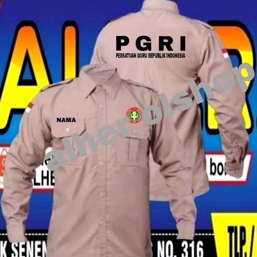 Jual bordir kemeja PGRI baju PGRI Seragam PGRI baju kerja PGRI Seragam ...