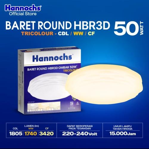 Jual HANNOCHS Lampu Downlight LED Baret Round HBR3D OMBAK 50W TRICOLOUR ...
