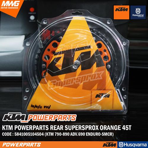 Jual KTM POWERPARTS Supersprox Stealth Rear Sprocket 45T KTM 790-890 ...